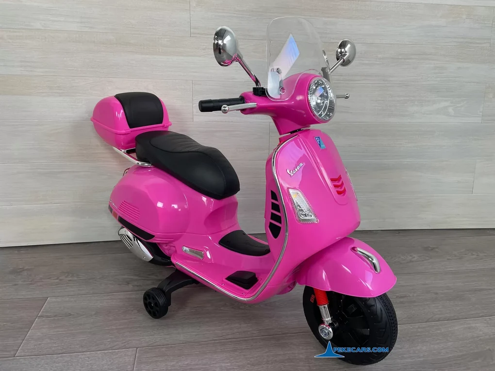 Mota elétrica para crianças Vespa GTS-S 12V Rosa | BIANO