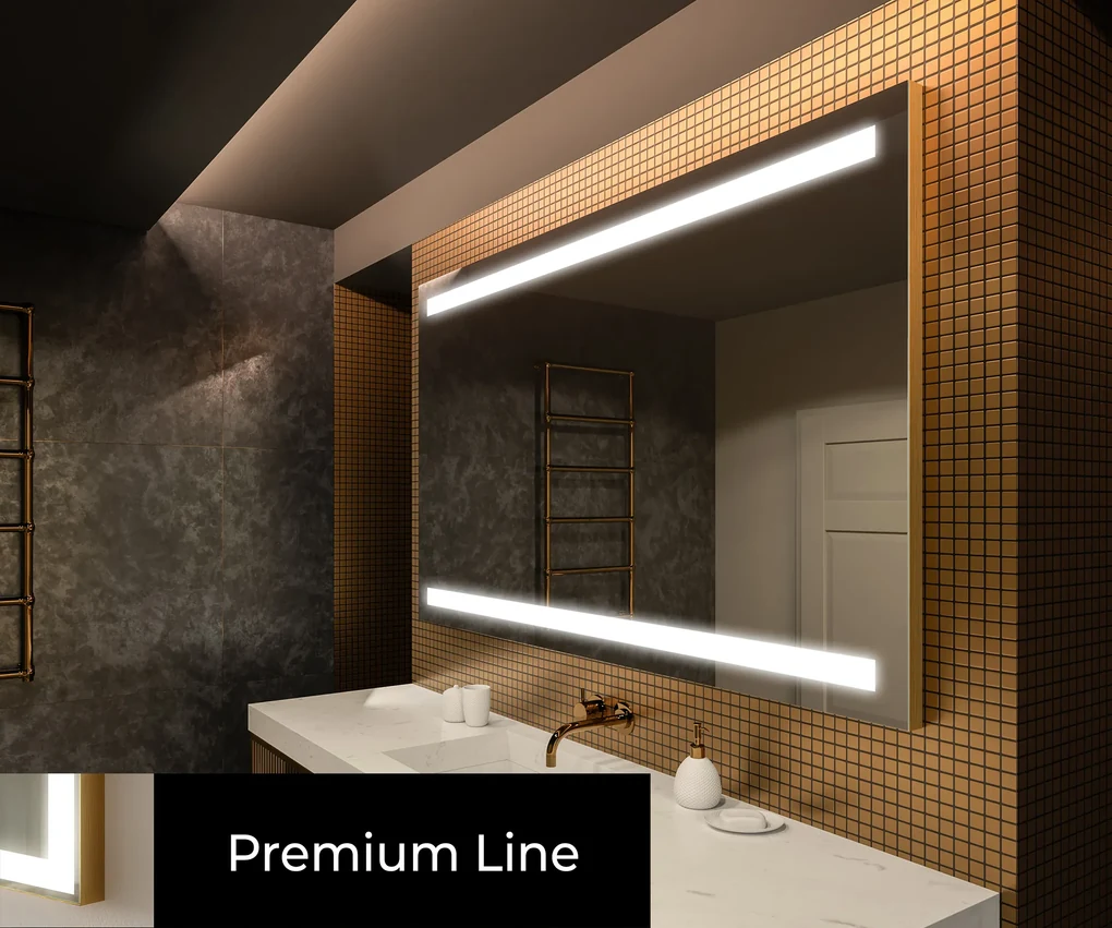 Espelho com iluminação LED L09 para casa de banho | BIANO