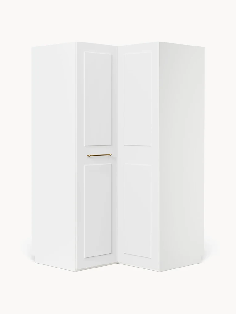 Modular Corner Wardrobe Charlotte, 115 cm Wide, in various sizes | BIANO