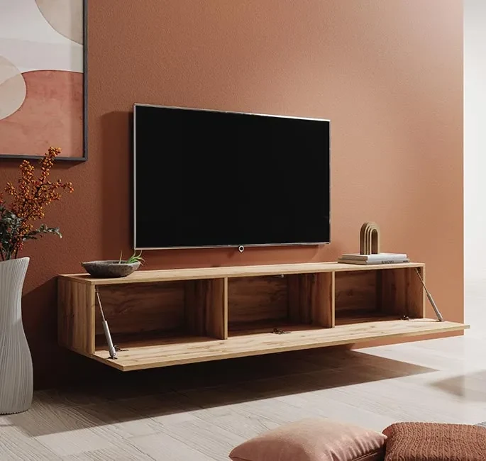 Móvel de TV British Suspenso de 180cm - Carvalho - Design Moderno | BIANO