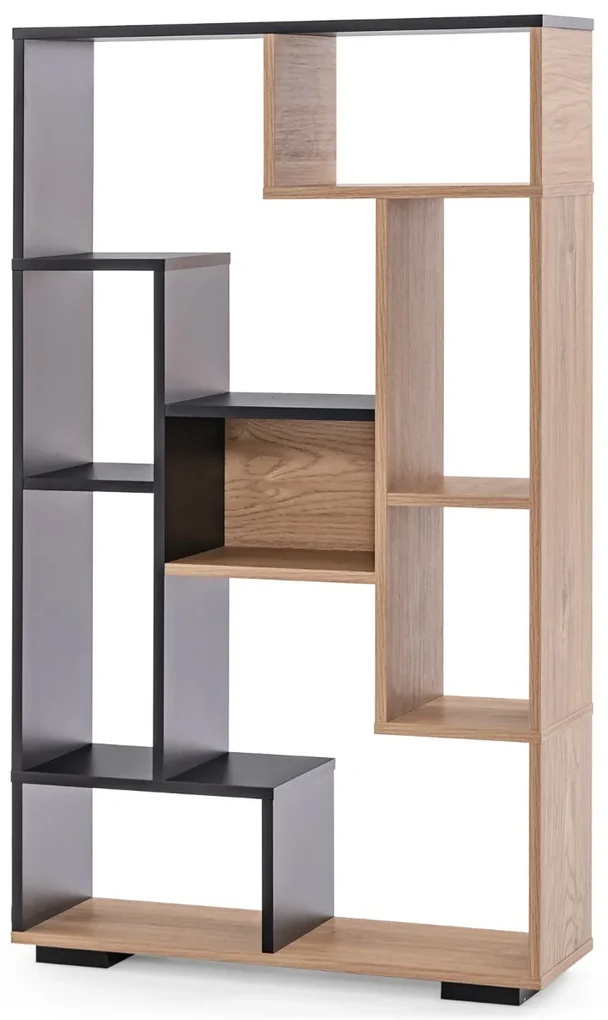 Estante geométrica moderna em madeira com prateleiras abertas Kits anti ...