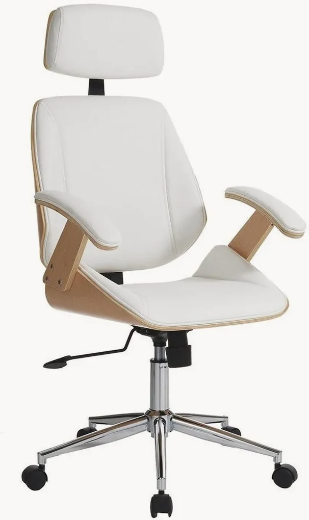 Cadeira de escritório em couro sintético regulável em altura Visby | BIANO