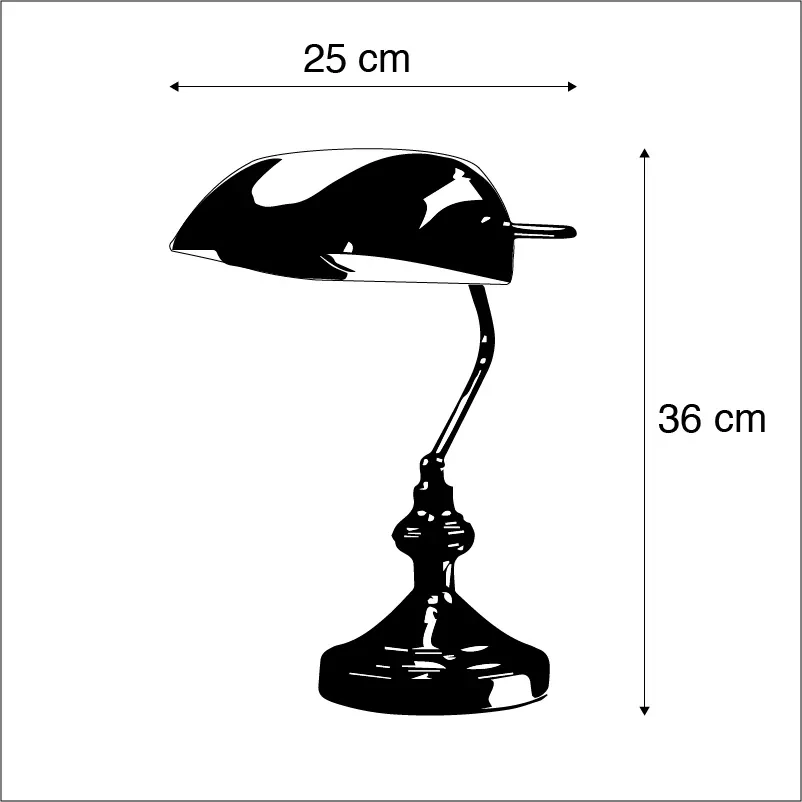 LED Candeeiro de mesa inteligente em latão com vidro verde incluindo ...