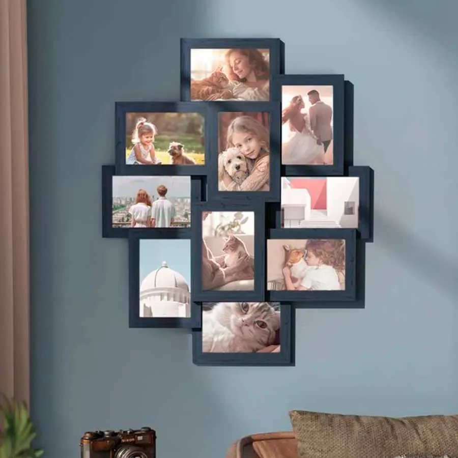 10 molduras para fotografias de 10 x 15 cm azul marinho | BIANO