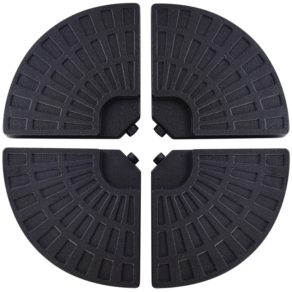 Base de Guarda Sol com 4 Painéis com Areia Interior 66 kg Base de ...