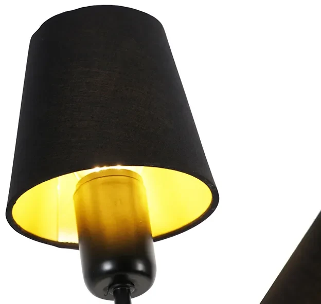 Candeeiro de pé design preto abajures apertos 3-luzes - WIMME Design ...