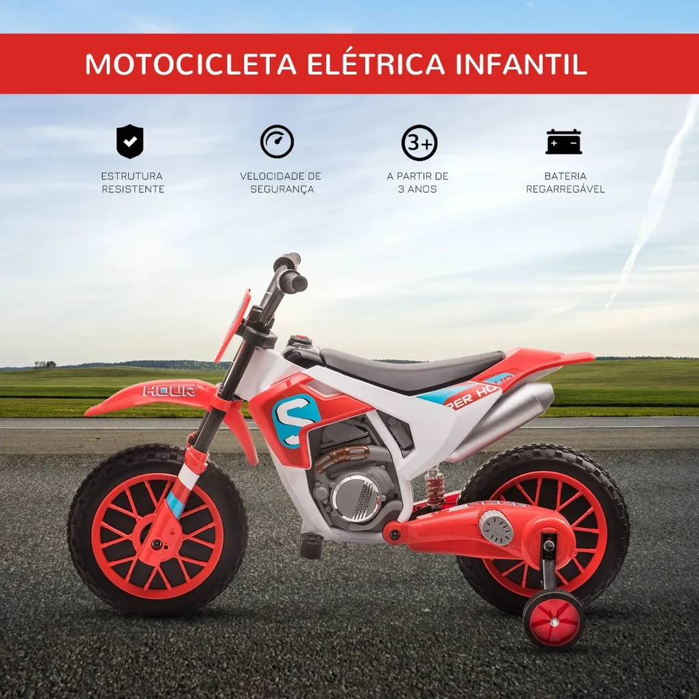 Mota Elétrica para Crianças acima de 3 Anos 12V Mota de Brinquedo ...
