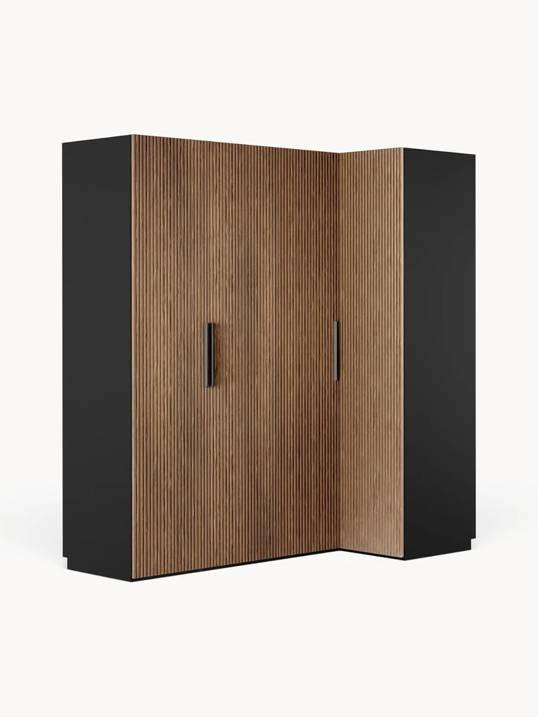 Modular Corner Wardrobe Simone, 215 cm Wide, in various sizes | BIANO