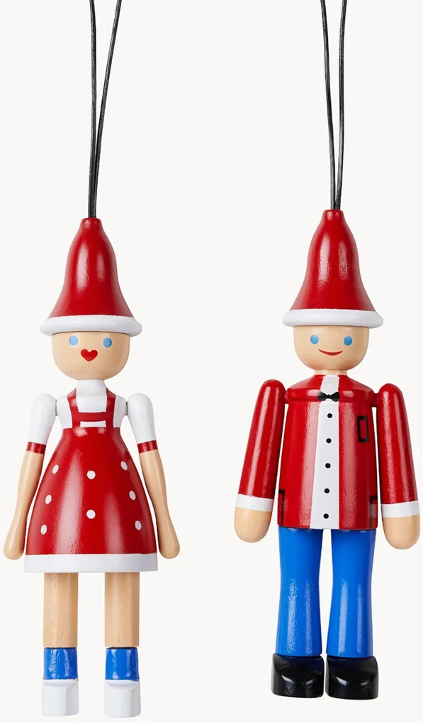 Decoração de Natal Jule Ole & Jule Lise, conjunto de 2 | BIANO