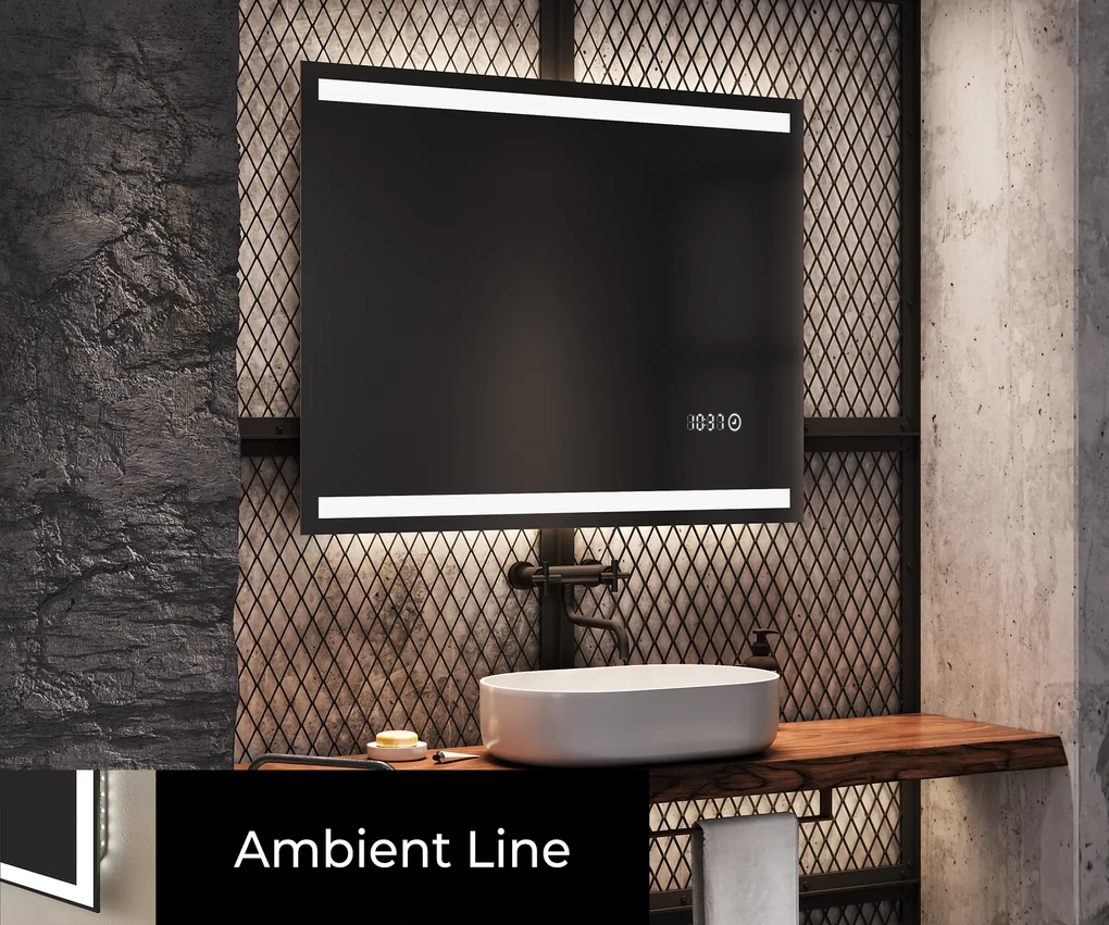 Espelho com iluminação LED L09 para casa de banho | BIANO