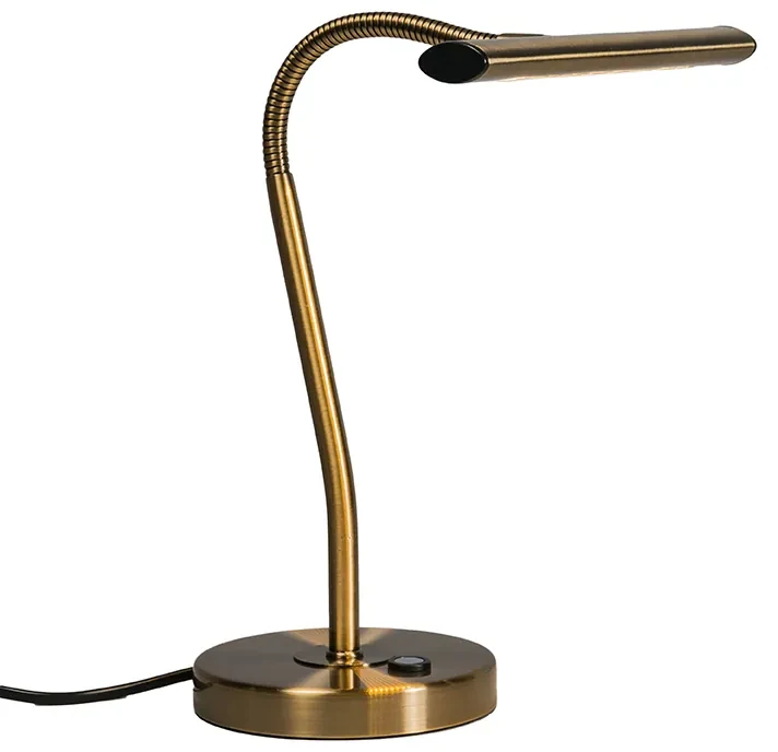Candeeiro de mesa Art Deco em bronze com LED - Tableau Design ...
