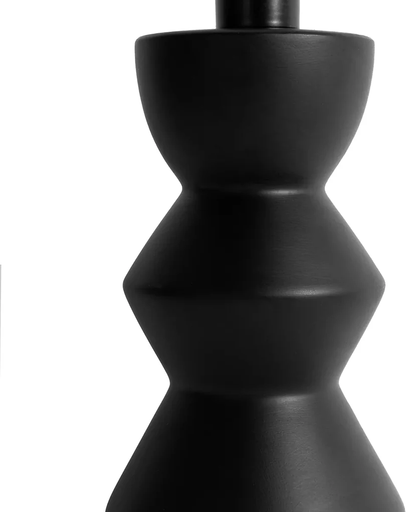 Candeeiro de mesa design preto com abajur de veludo preto com dourado ...