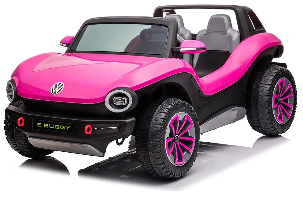 VOLKSWAGEN E-BUGGY CARRO ELÉTRICO INFANTIL 12V 2LUGARES ROSA | BIANO
