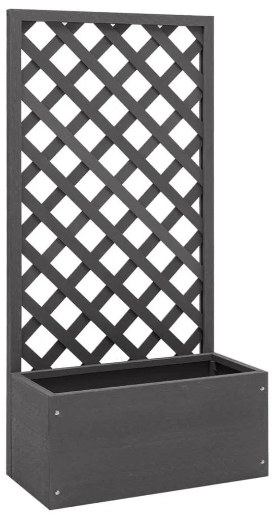 Vaso/floreira com treliça WPC 65x30x135 cm | BIANO