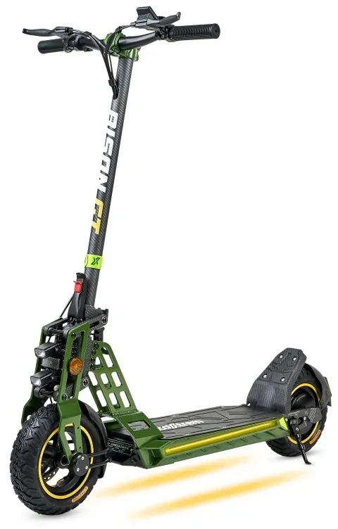 Trotinete elétrica 800w Bison GT | Carbon Design | 40km Autonomia Verde ...