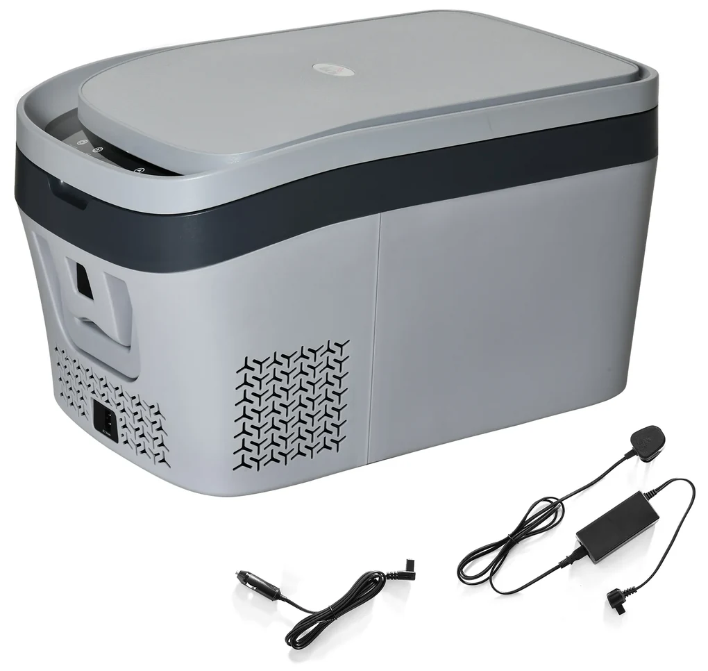 HOMCOM Geleira Elétrica de Compressor 24L Portátil 12V/24V de 20℃ a -18 ...