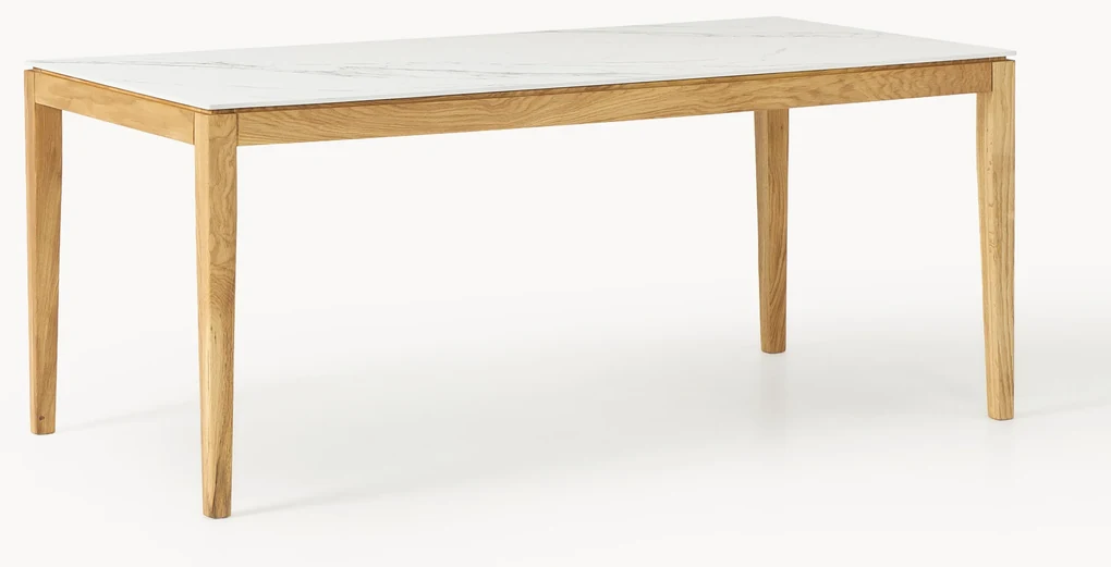 Mesa de jantar com tampo com aspeto de mármore Jackson, vários tamanhos ...