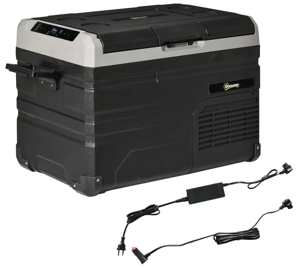 Outsunny Geleira Elétrica de Compressor Portátil 35L Geleira de Carro ...