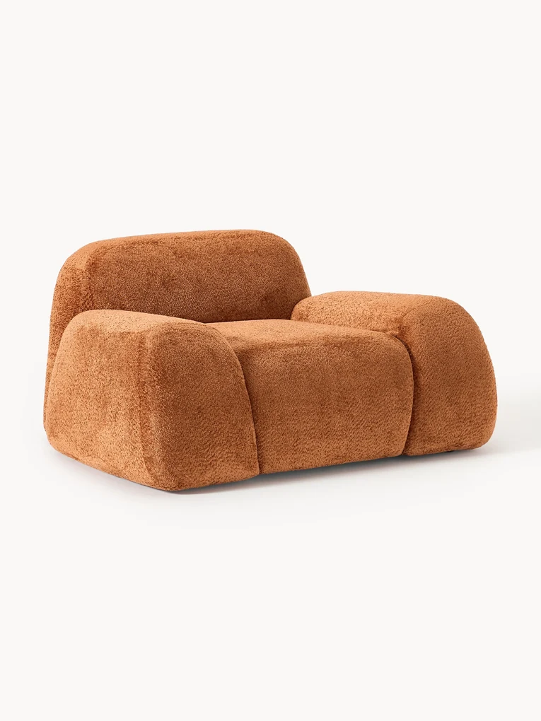 Poltrona em teddy-bouclé Wolke | BIANO