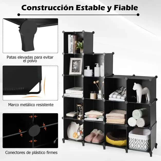 Organizador modular com 16 cubos 30 x 30 cm Armário empilhável de ...