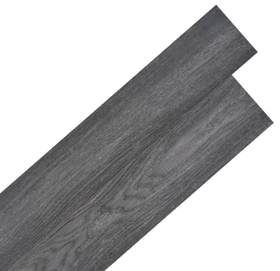 Tábuas de soalho PVC auto-adesivo 5,02 m² 2 mm preto e branco | BIANO