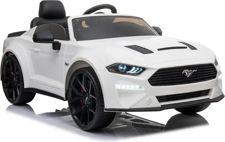 Carro elétrico para crianças Ford Mustang 24V Pneus EVA Branco | BIANO