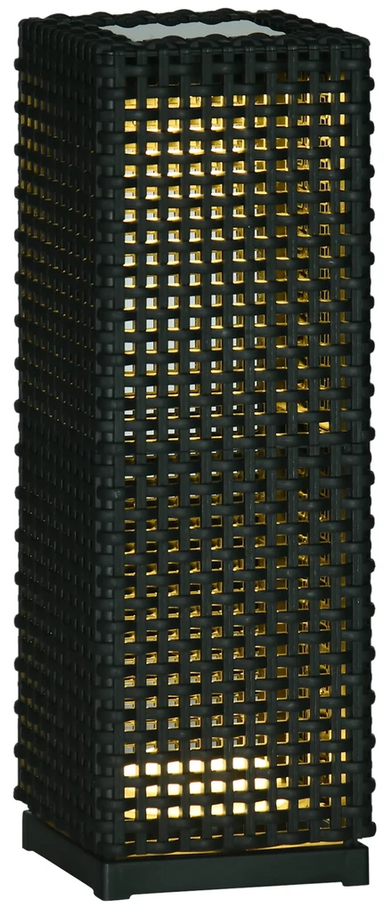 Outsunny Luminária Solar LED Jardim Automática Varanda Pátio 15,5x15 ...