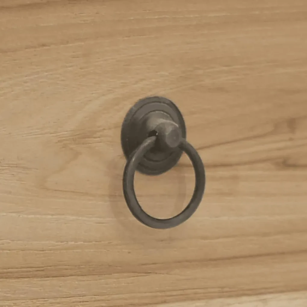 Secretária Notre com 2 Gavetas em Madeira Teca - Design Rústico | BIANO