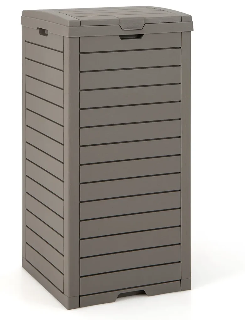 Caixote do lixo para exterior com tampa e tabuleiro para líquidos ...