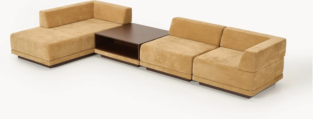 Sofá de canto modular Colin (4 lugares) com mesa de centro | BIANO