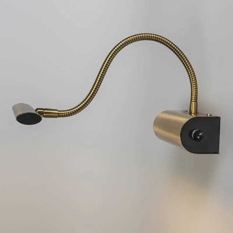 Candeeiro de parede Art Déco em bronze com LED - Tableau Design,Moderno ...