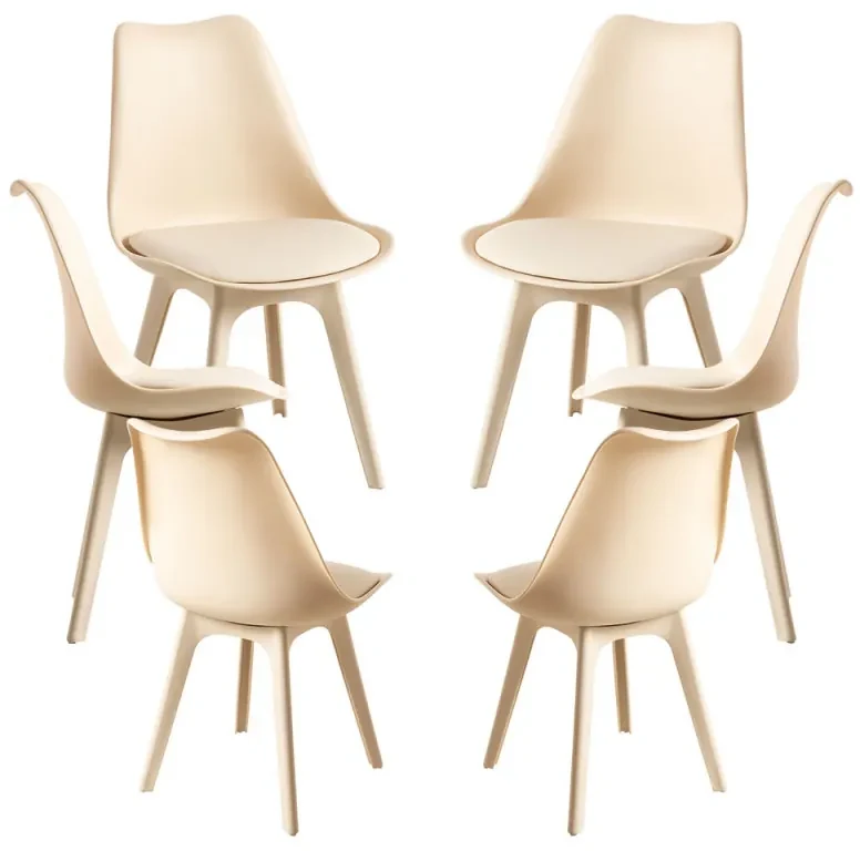 Pack 6 Cadeiras Synk Suprym - Beige | BIANO