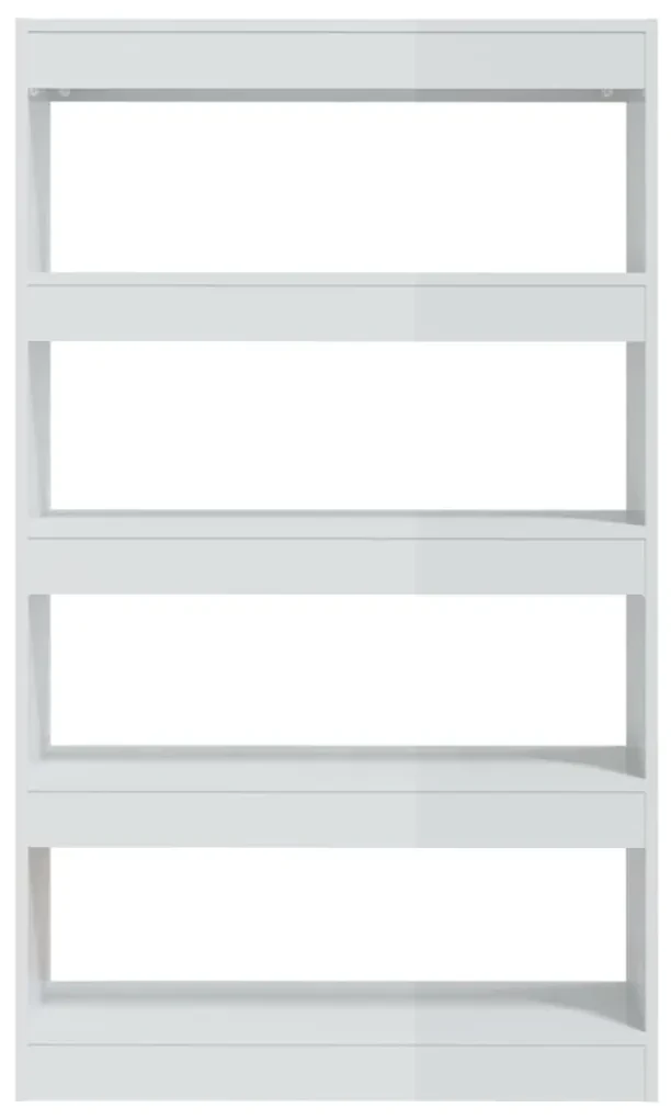 Estante/divisória derivados de madeira branco brilhante | BIANO
